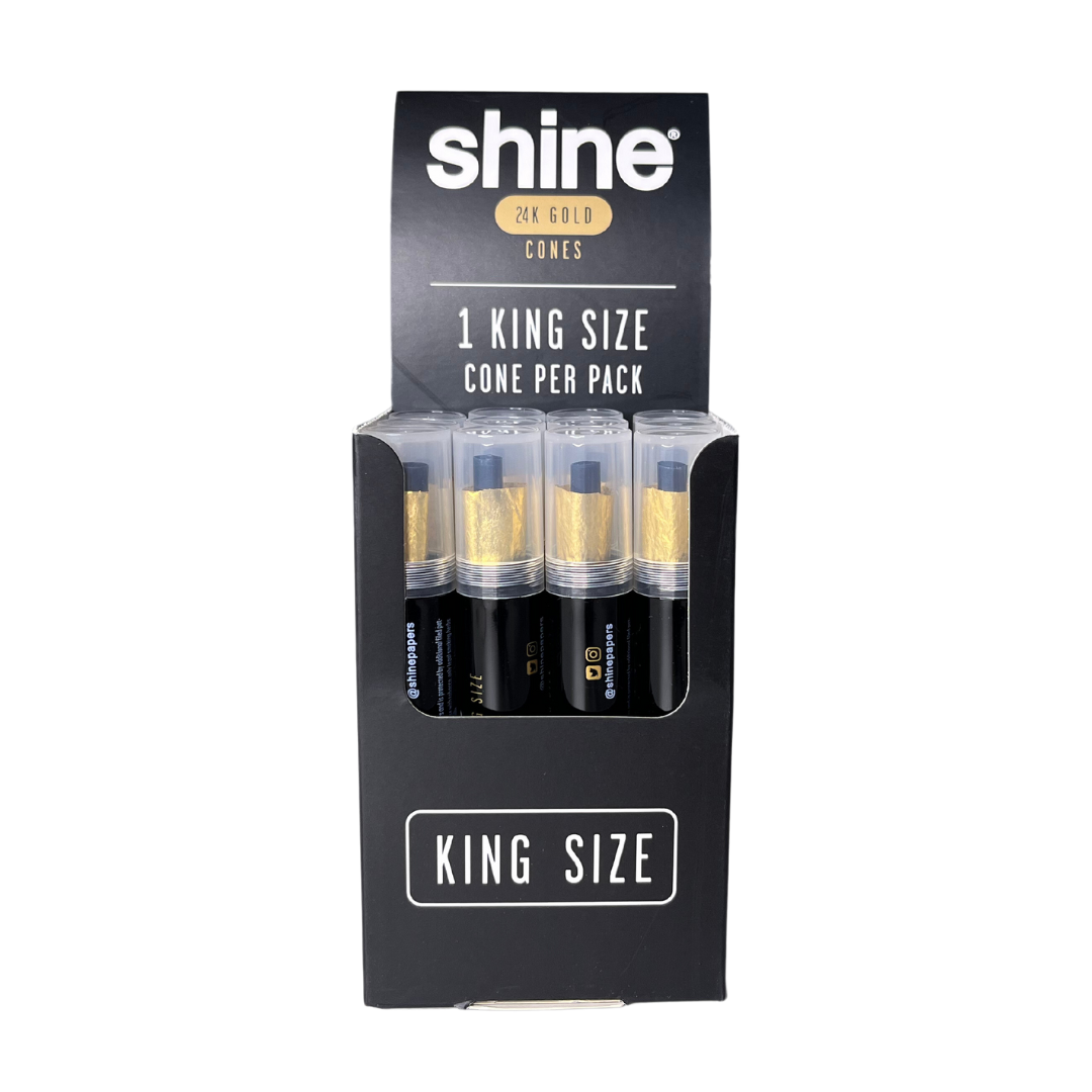 Shine 24K Gold King Size Cone - 12 Pack | Evertree EU & UK Wholesale ...